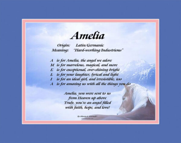Amelia, Meaning, Origin, Popularity - Baby Names | LindseyBoo