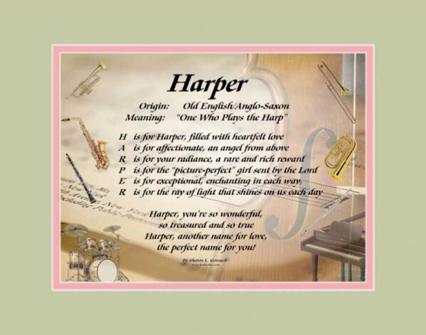 Harper, Meaning, Origin, Popularity - Baby Names | LindseyBoo