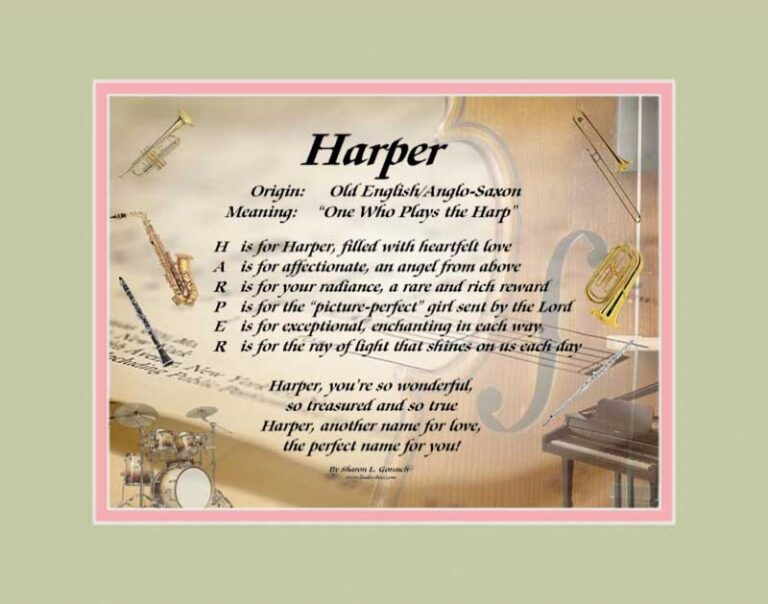 Harper, Meaning, Origin, Popularity - Baby Names | LindseyBoo