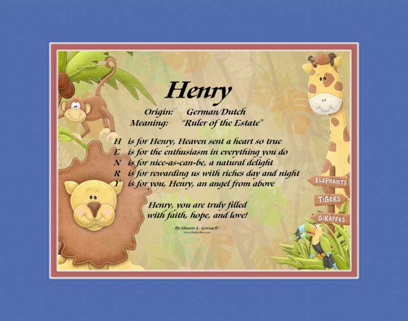 Meaning of the name Henry, 9th most popular boy’s name 2020