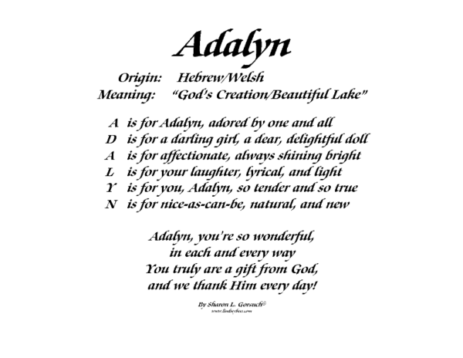 Meaning of Adalyn - LindseyBoo