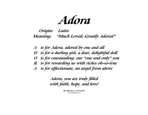 Meaning of Adora - LindseyBoo