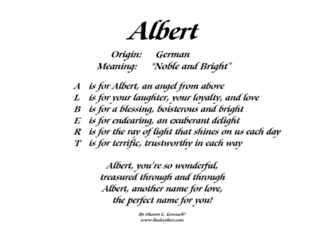 Meaning of Albert - LindseyBoo