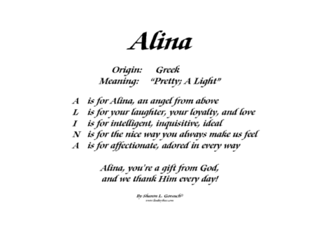 Meaning of Alina - LindseyBoo
