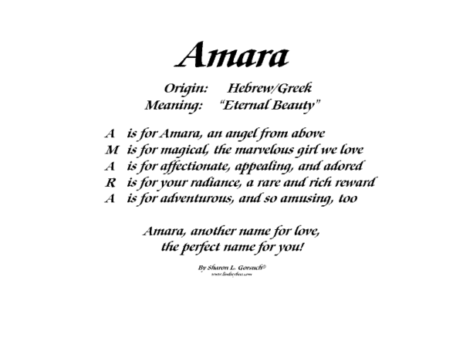 Meaning of Amara - LindseyBoo