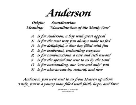 Meaning of Anderson - LindseyBoo
