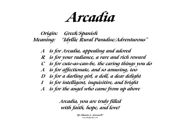 Meaning of Arcadia - LindseyBoo