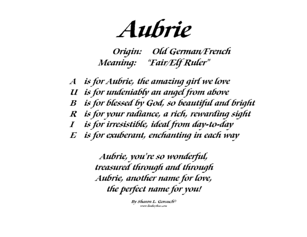 Meaning of Aubrie - LindseyBoo