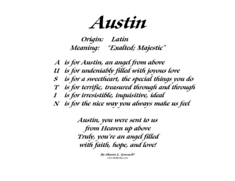 Meaning of Austin - LindseyBoo