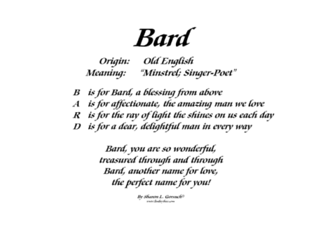 Meaning of Bard - LindseyBoo