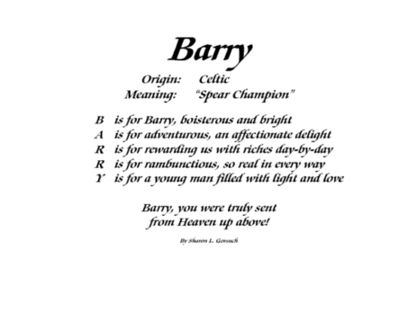 Meaning of Barry - LindseyBoo