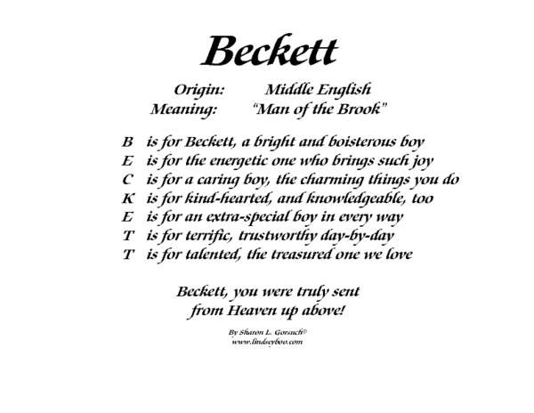 Meaning of Beckett - LindseyBoo