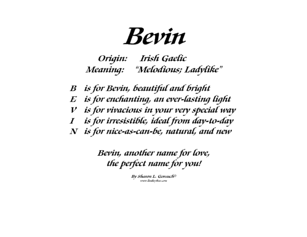 Meaning of Bevin - LindseyBoo