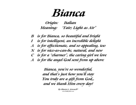 Meaning of Bianca - LindseyBoo