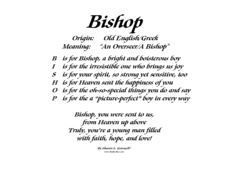Meaning of Bishop - LindseyBoo