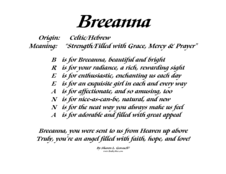 Meaning of Breeanna - LindseyBoo
