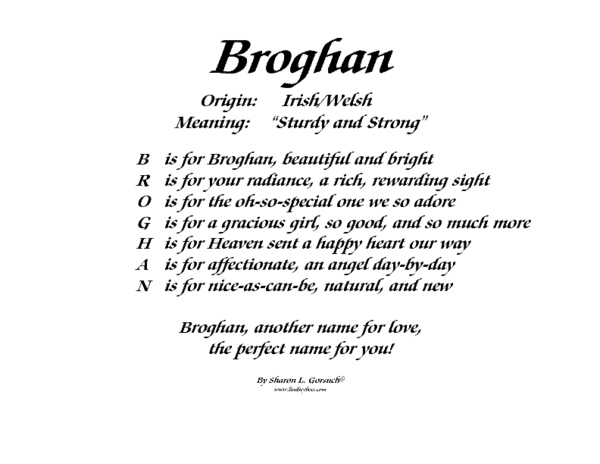 Meaning of Broghan - LindseyBoo