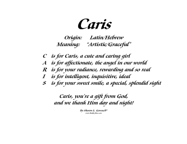 Meaning of Caris - LindseyBoo