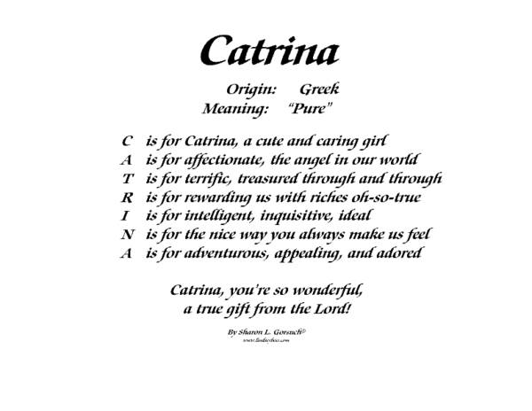 Meaning of Catrina - LindseyBoo
