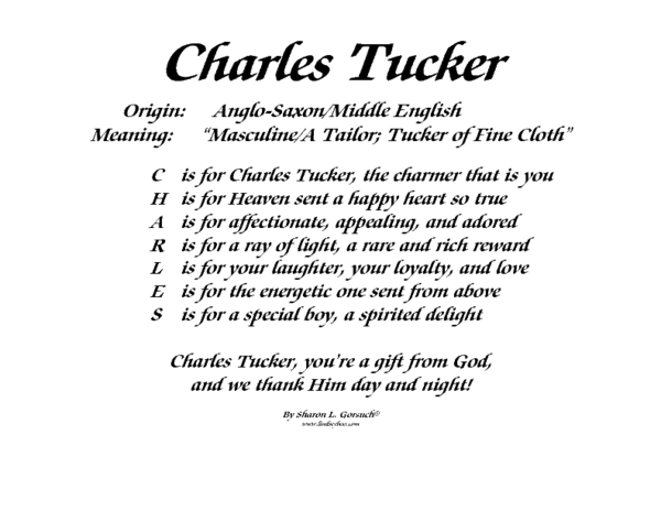 Meaning of Charles Tucker - LindseyBoo