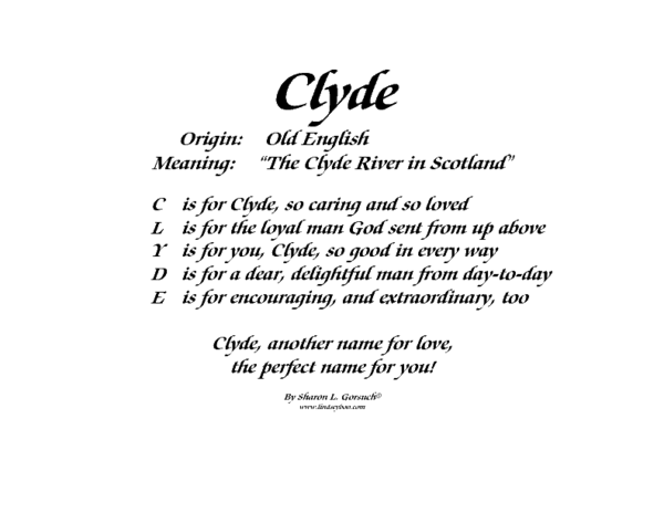 Meaning of Clyde - LindseyBoo