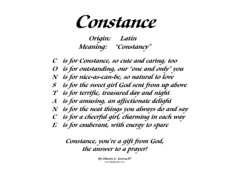 Meaning of Constance - LindseyBoo