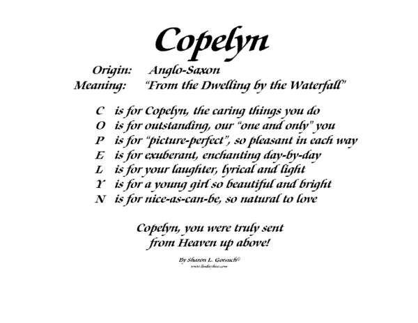 Meaning of Copelyn - LindseyBoo