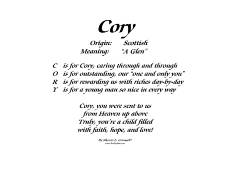 Meaning of Cory - LindseyBoo