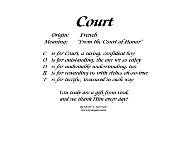 Meaning of Court - LindseyBoo