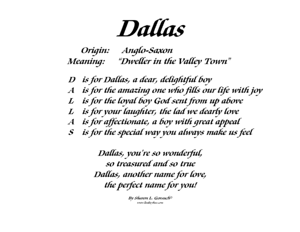 Meaning of Dallas - LindseyBoo
