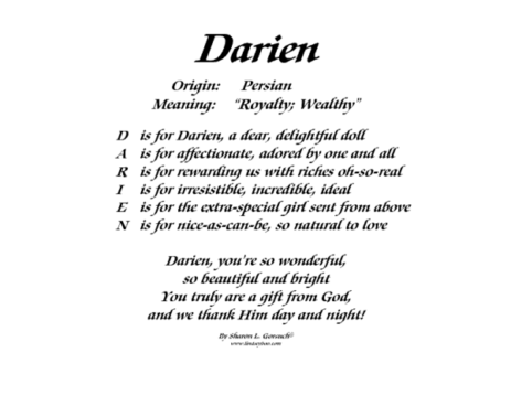 Meaning of Darien - LindseyBoo