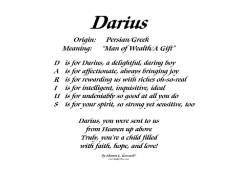 Meaning of Darius - LindseyBoo