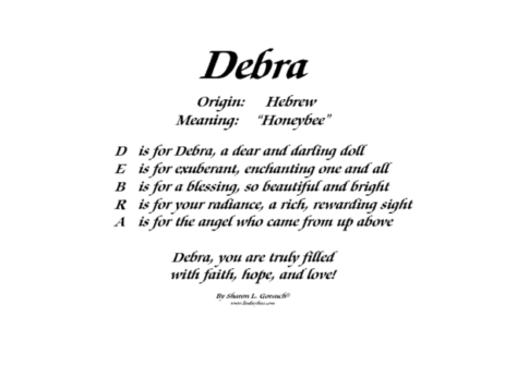 Meaning of Debra - LindseyBoo