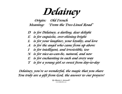 Meaning of Delainey - LindseyBoo