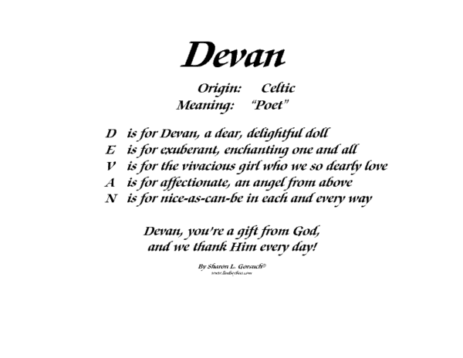 Meaning of Devan - LindseyBoo