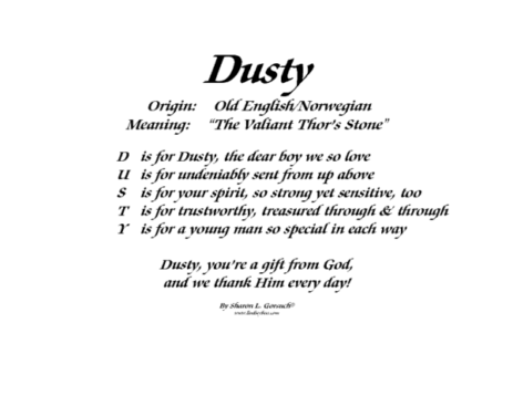 Meaning of Dusty - LindseyBoo