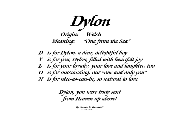 Meaning of Dylon - LindseyBoo