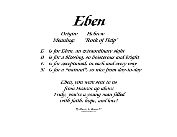 Meaning of Eben - LindseyBoo