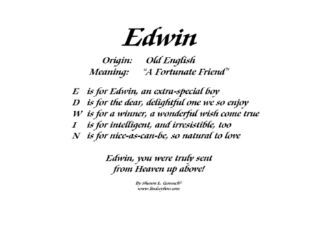 Meaning of Edwin - LindseyBoo