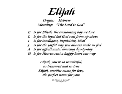 Meaning of Elijah - LindseyBoo