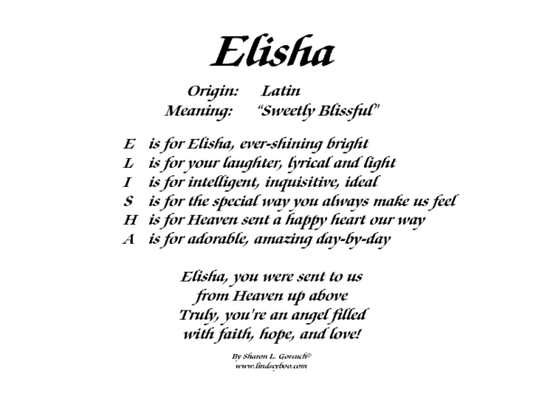 Meaning of Elisha - LindseyBoo