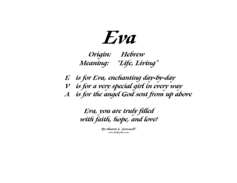 Meaning of Eva - LindseyBoo