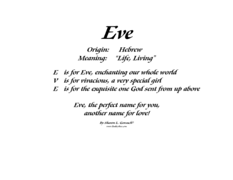 Meaning of Eve - LindseyBoo
