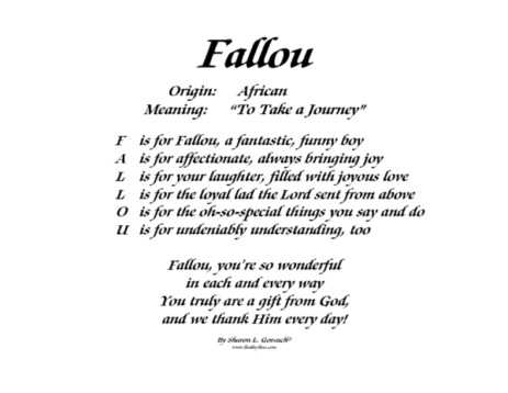 Meaning of Fallou - LindseyBoo