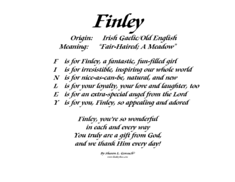 Meaning of Finley - LindseyBoo