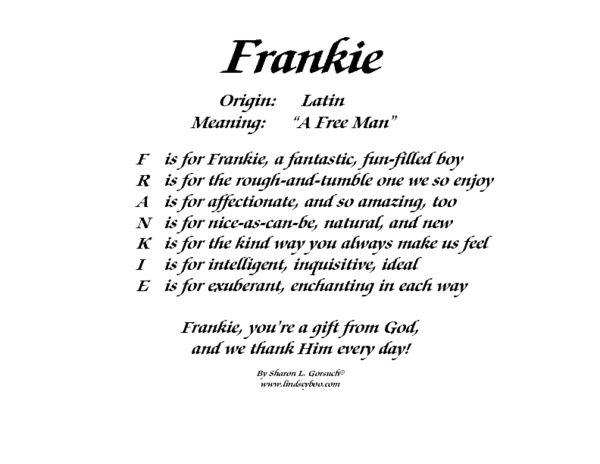 Meaning of Frankie - LindseyBoo