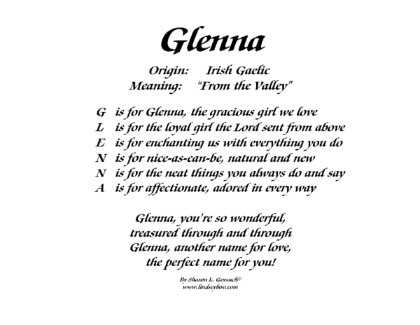 Meaning of Glenna - LindseyBoo
