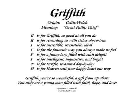 Meaning of Griffith - LindseyBoo