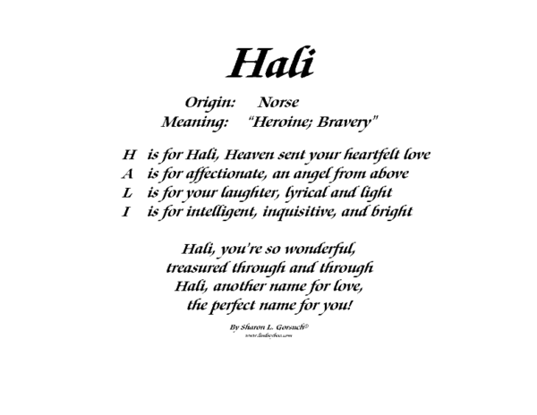 Meaning of Hali - LindseyBoo