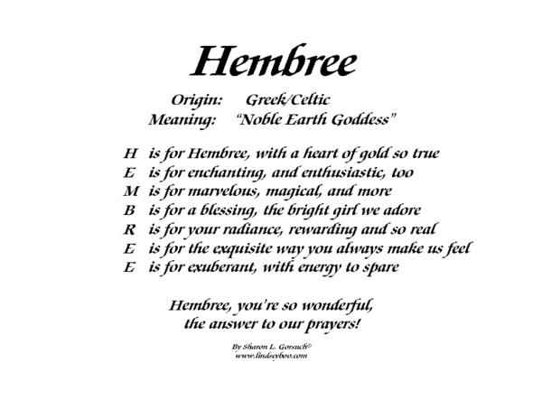 Meaning of Hembree - LindseyBoo